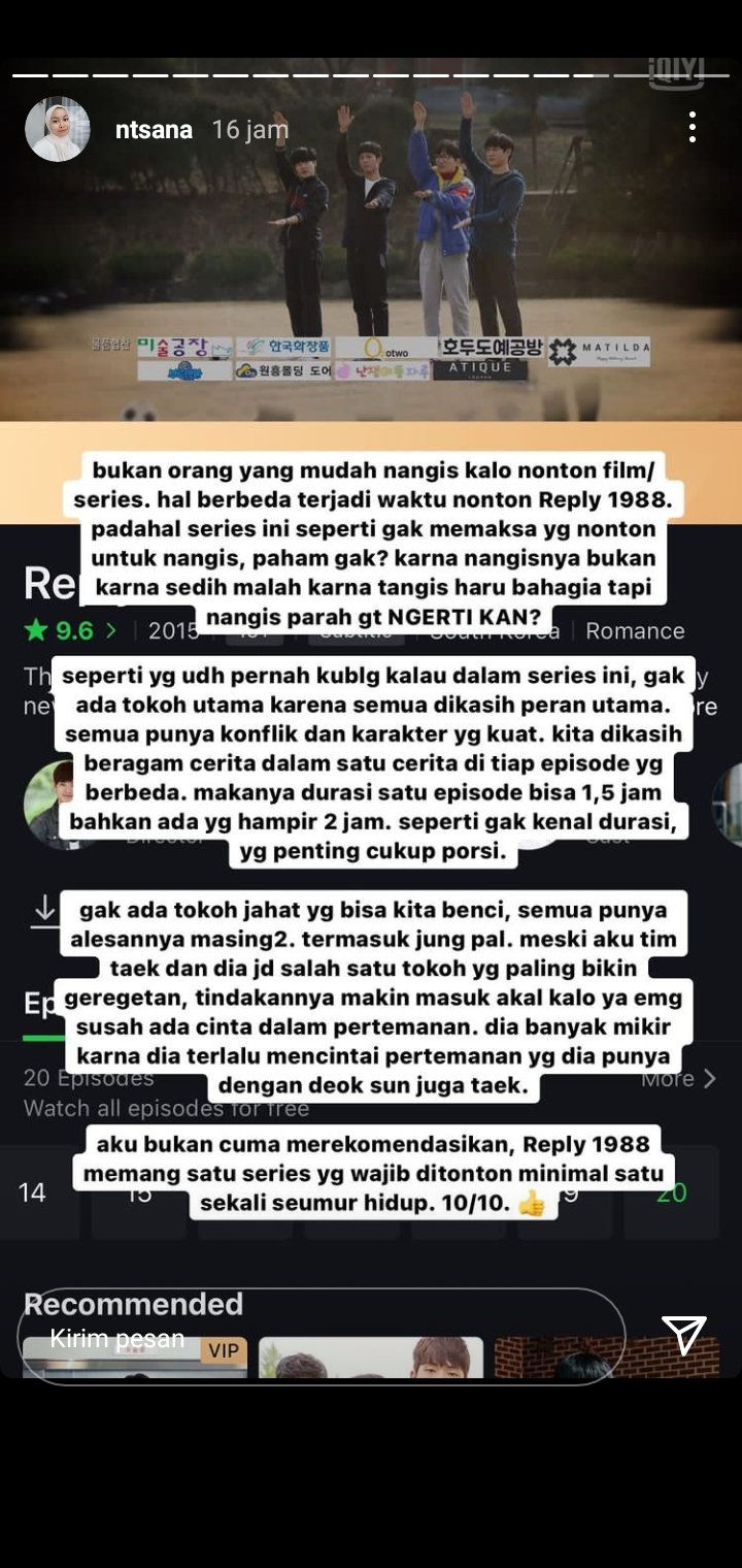 K-Drama Menfess on Twitter: "Ada yang punya screenshoot igs seleb/influencer ngereview drakor ...