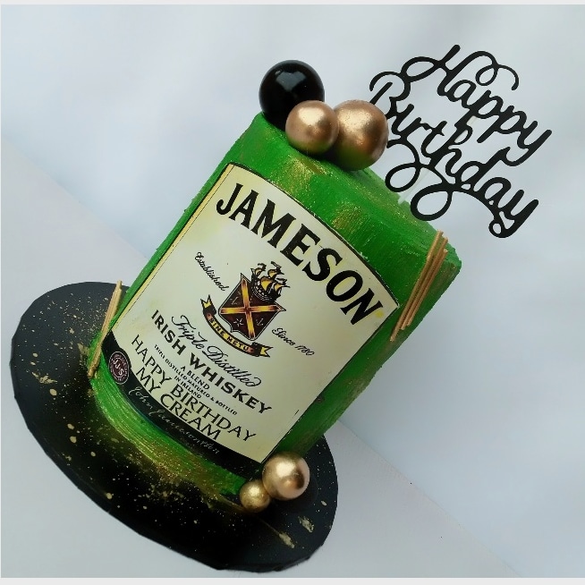 Jameson Whiskey Bottle Cake