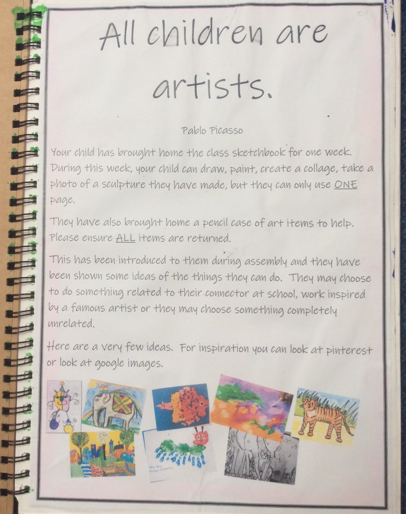 St Bernard's Primary on Twitter: "Team 6 love taking our class art book ...