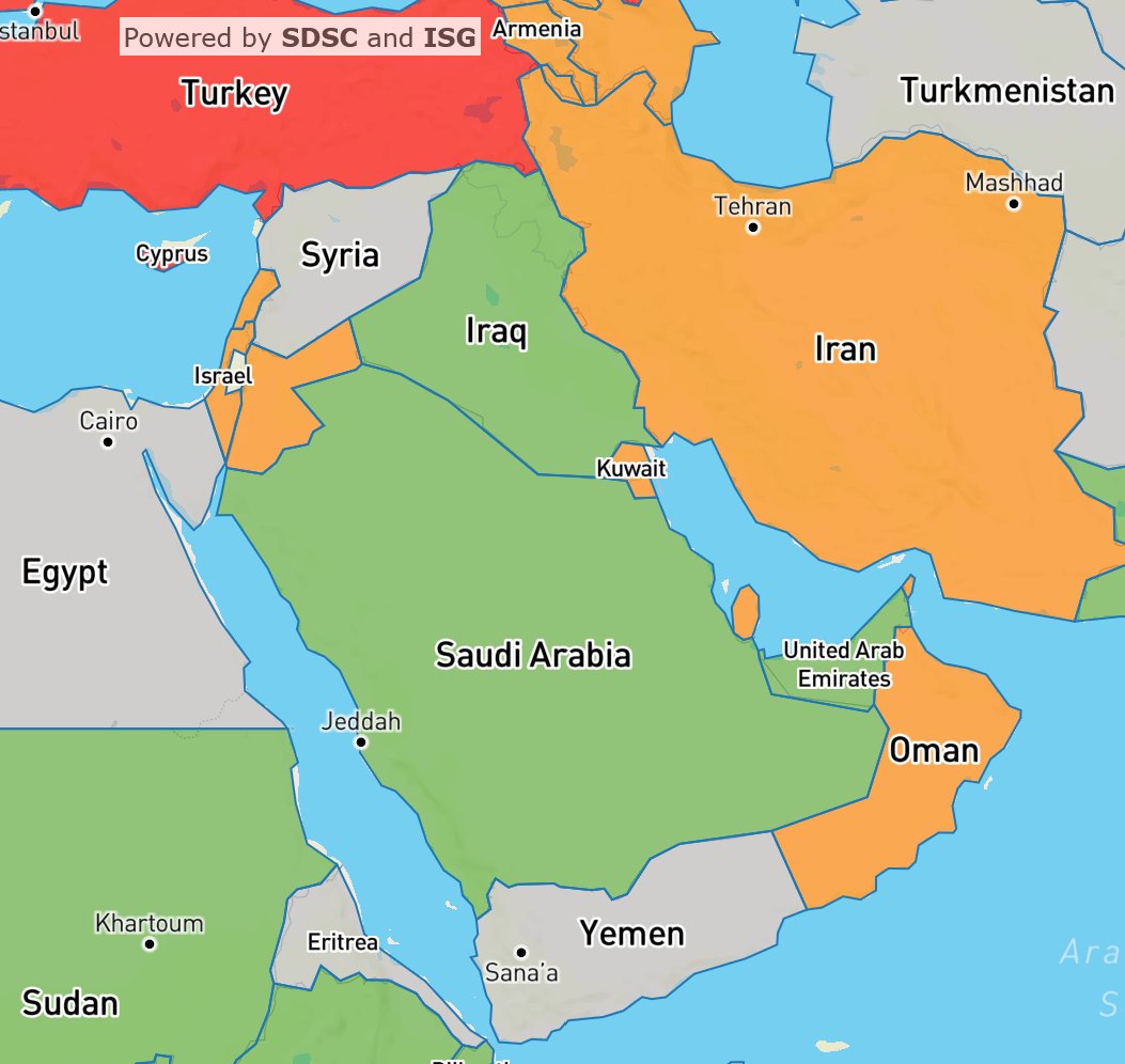 Middle East Political Map 2022