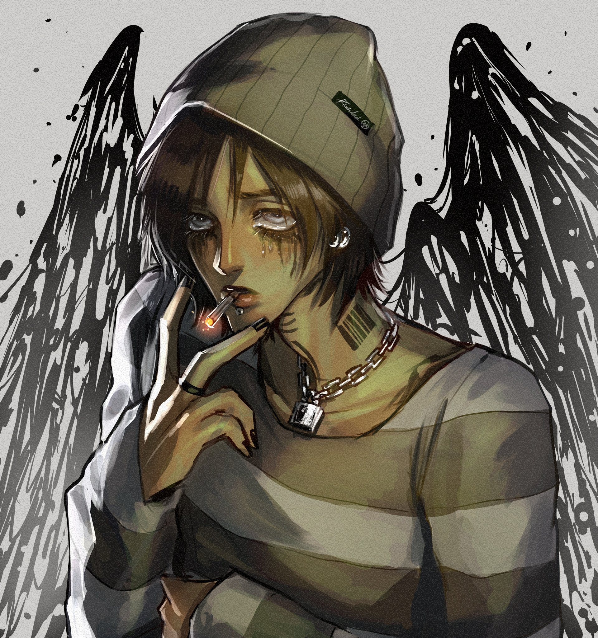 Crying Anime Angel Drawing