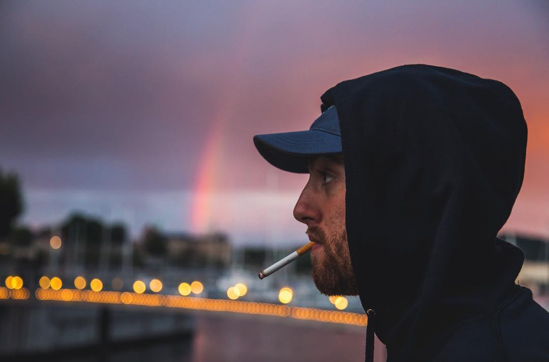 Mac Miller Smoking Cigarettes