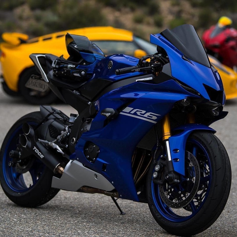 Yamaha R6 Blue And Gold
