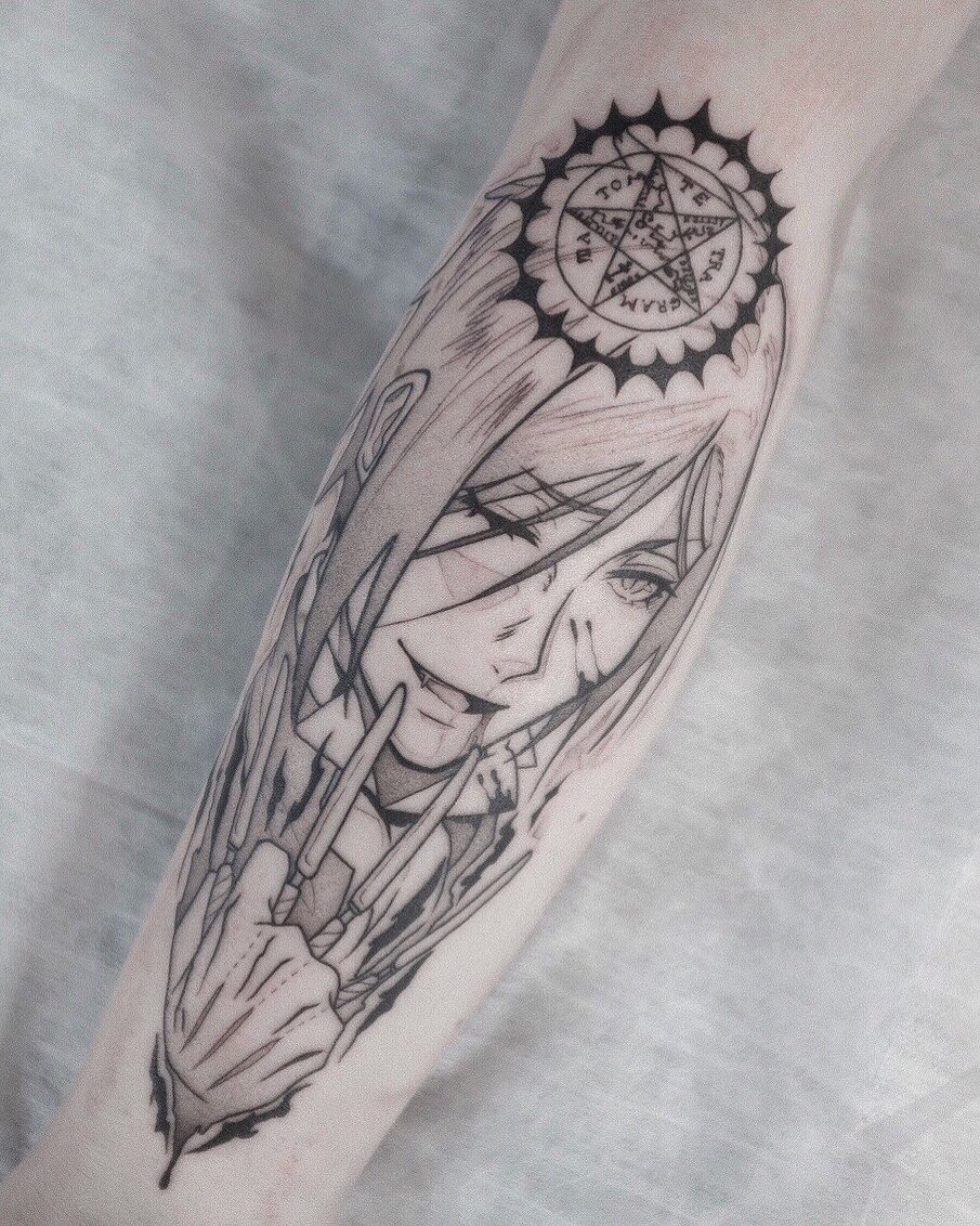 Black Butler Sebastian Tattoo Leda