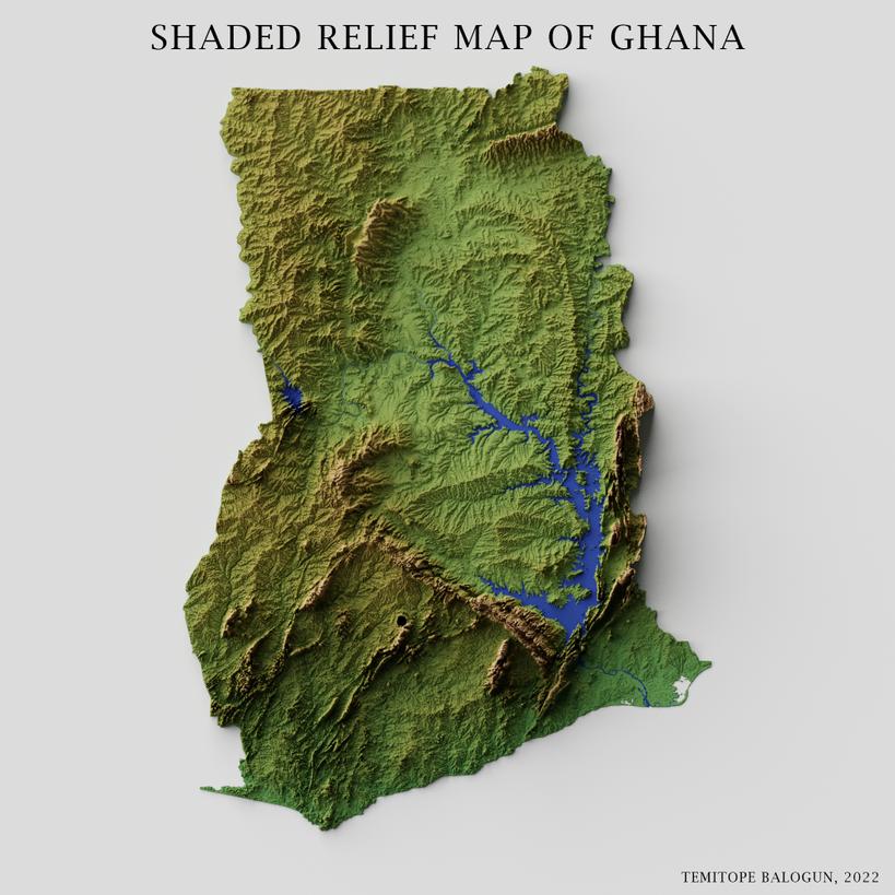 Lake Volta Map Lake Volta Map