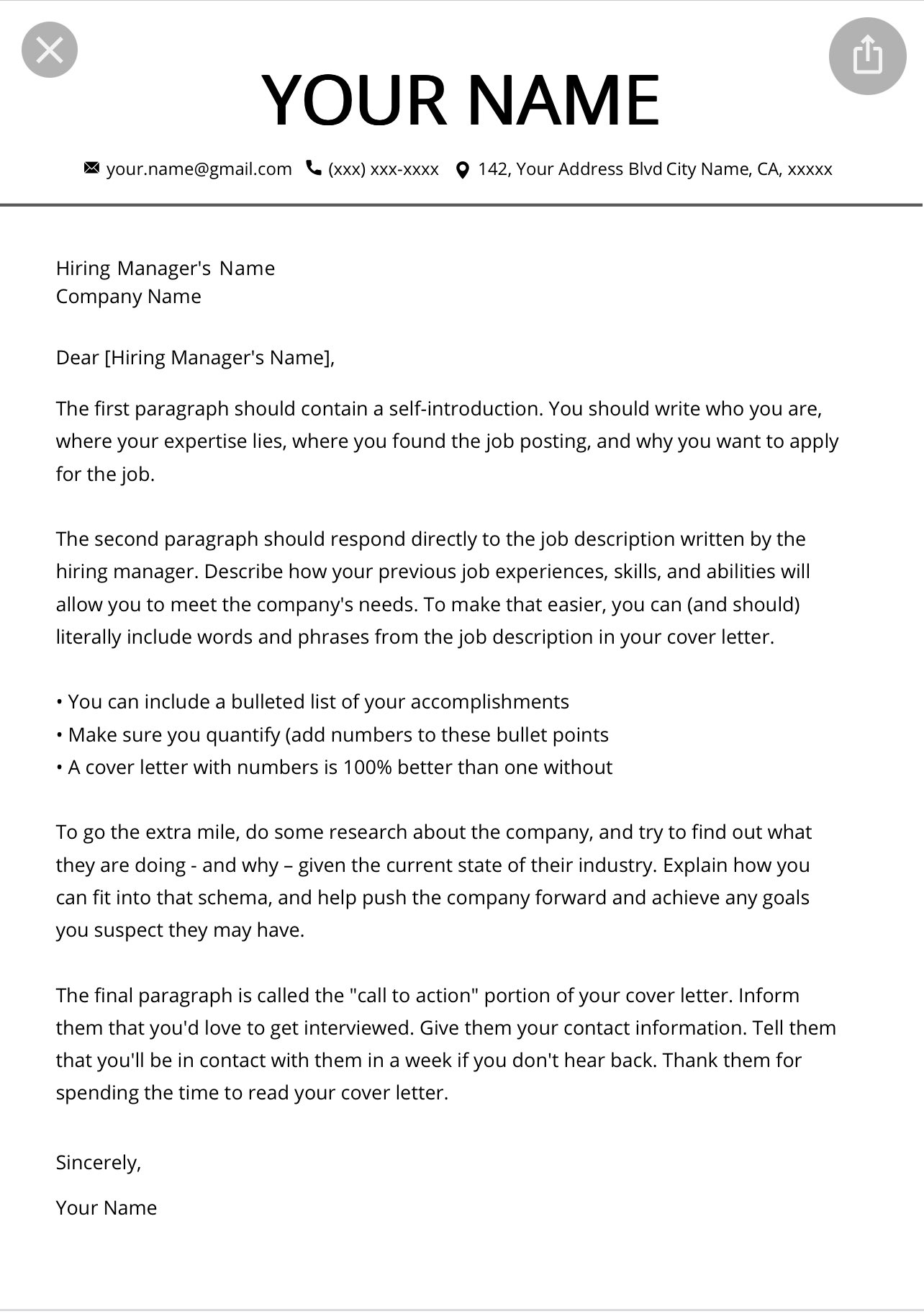 Self Introduction Letter Sample For Job