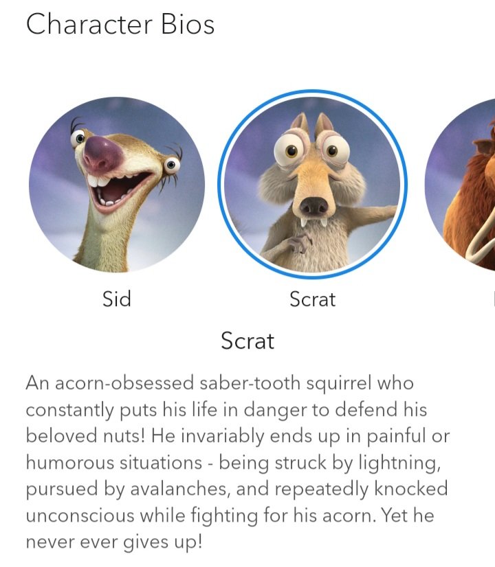 Ice Age Characters Scrat