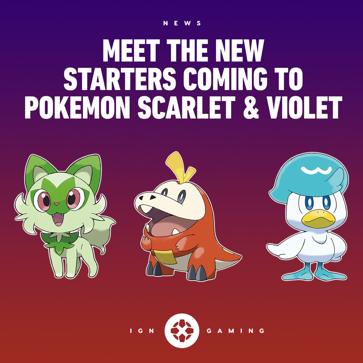 Meet the new Gen 9 Starters coming to Pokémon Scarlet & Pokémon Violet ...