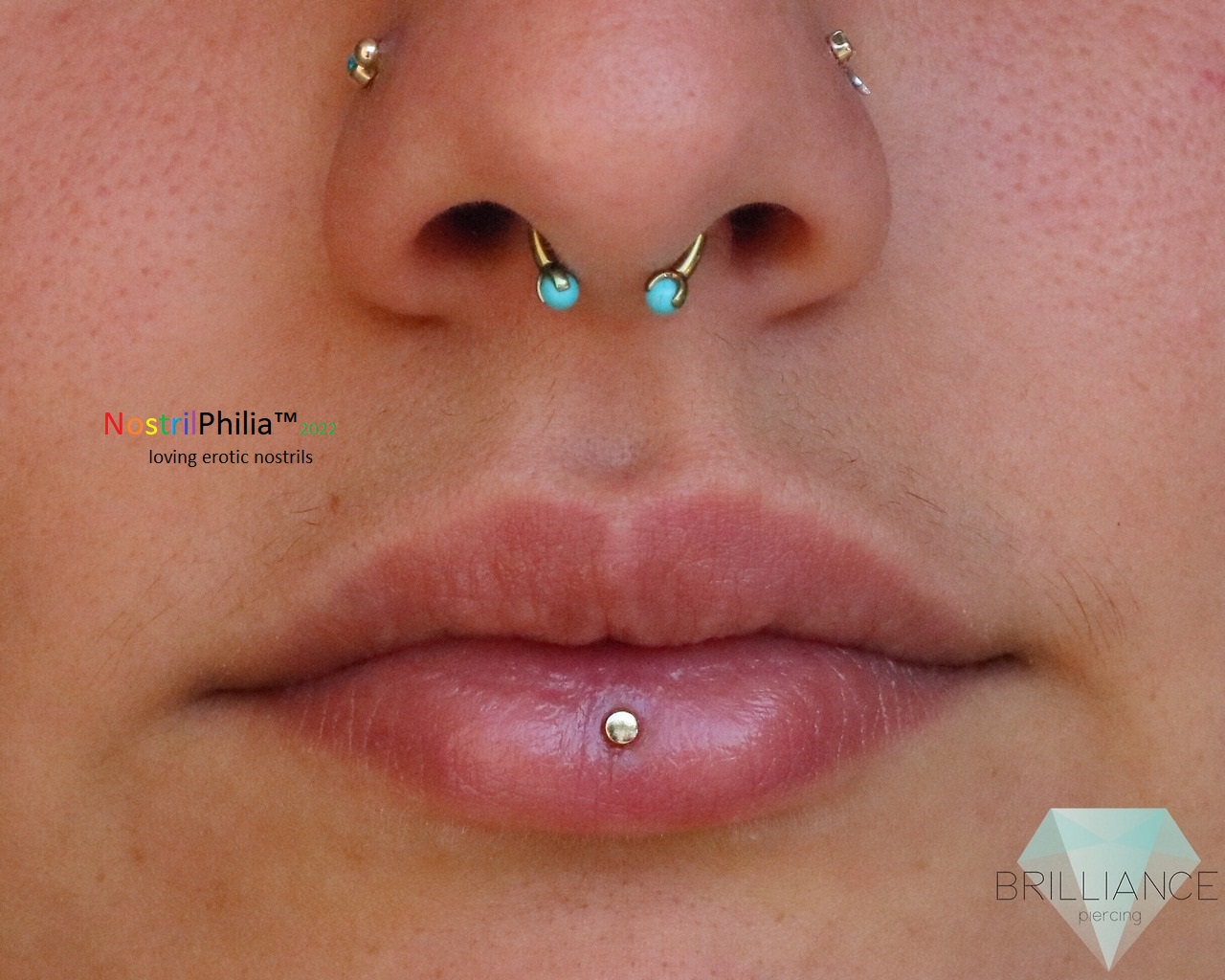 Inverse Vertical Labret Piercing