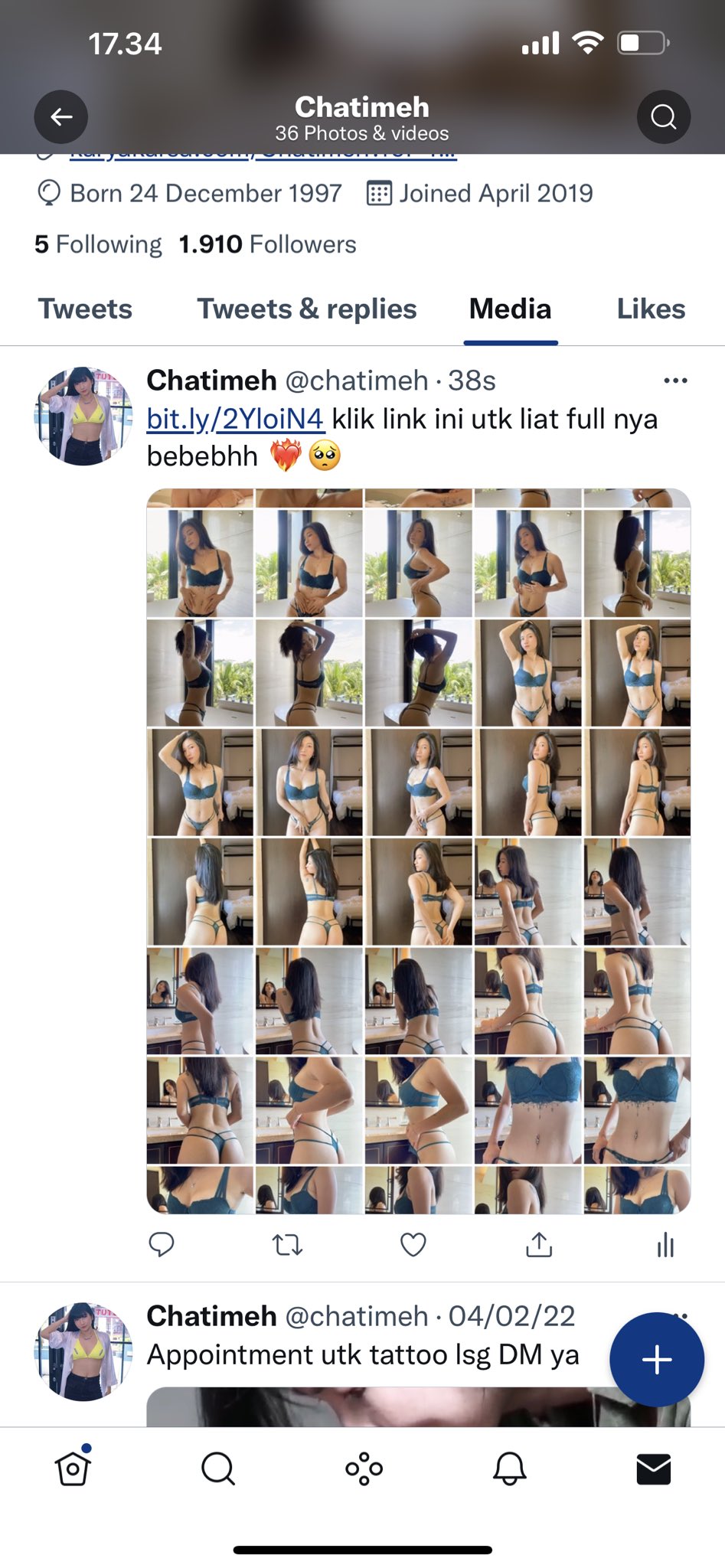 Chatimeh on Twitter: "https://t.co/EfFXO60fTs klik link ini bebehh liat full photoset nyaaaa ️‍🔥 ...