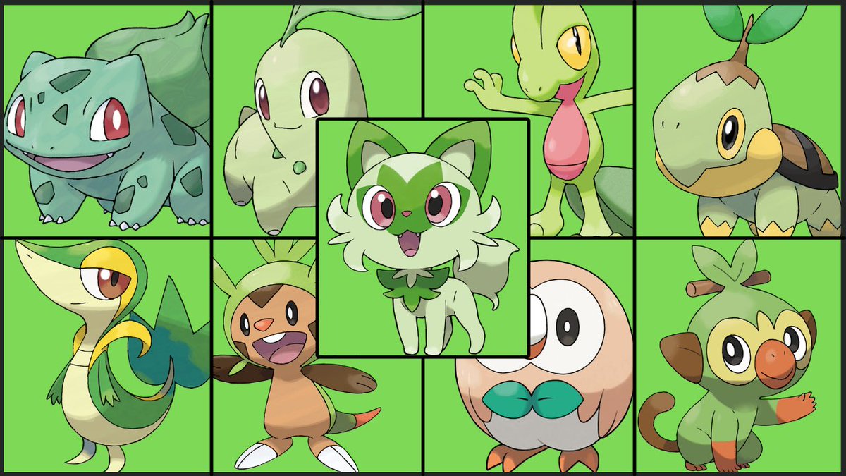 Pokemon All Grass Starters