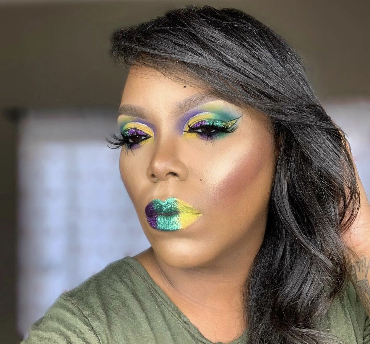 Mardi Gras Eye Makeup