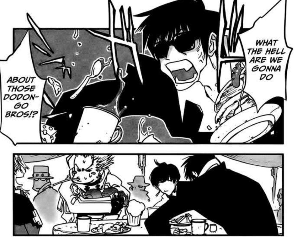 「sheesh you're scaring him wolfwood 」Leario 🍄 BDG3 brainwormsの漫画