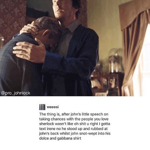 Sherlock And John Hug