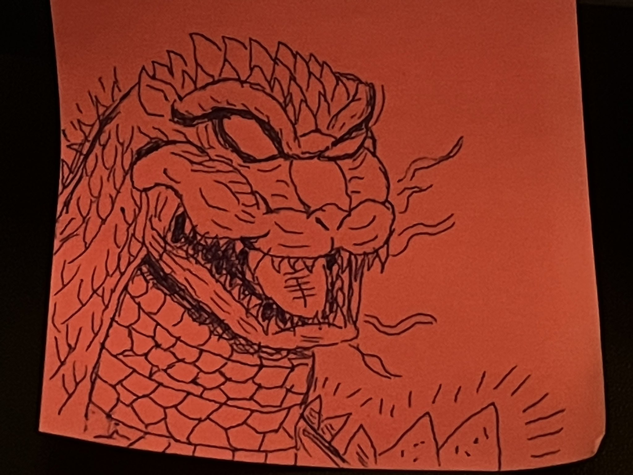 Godzilla 2022 Roar Drawing