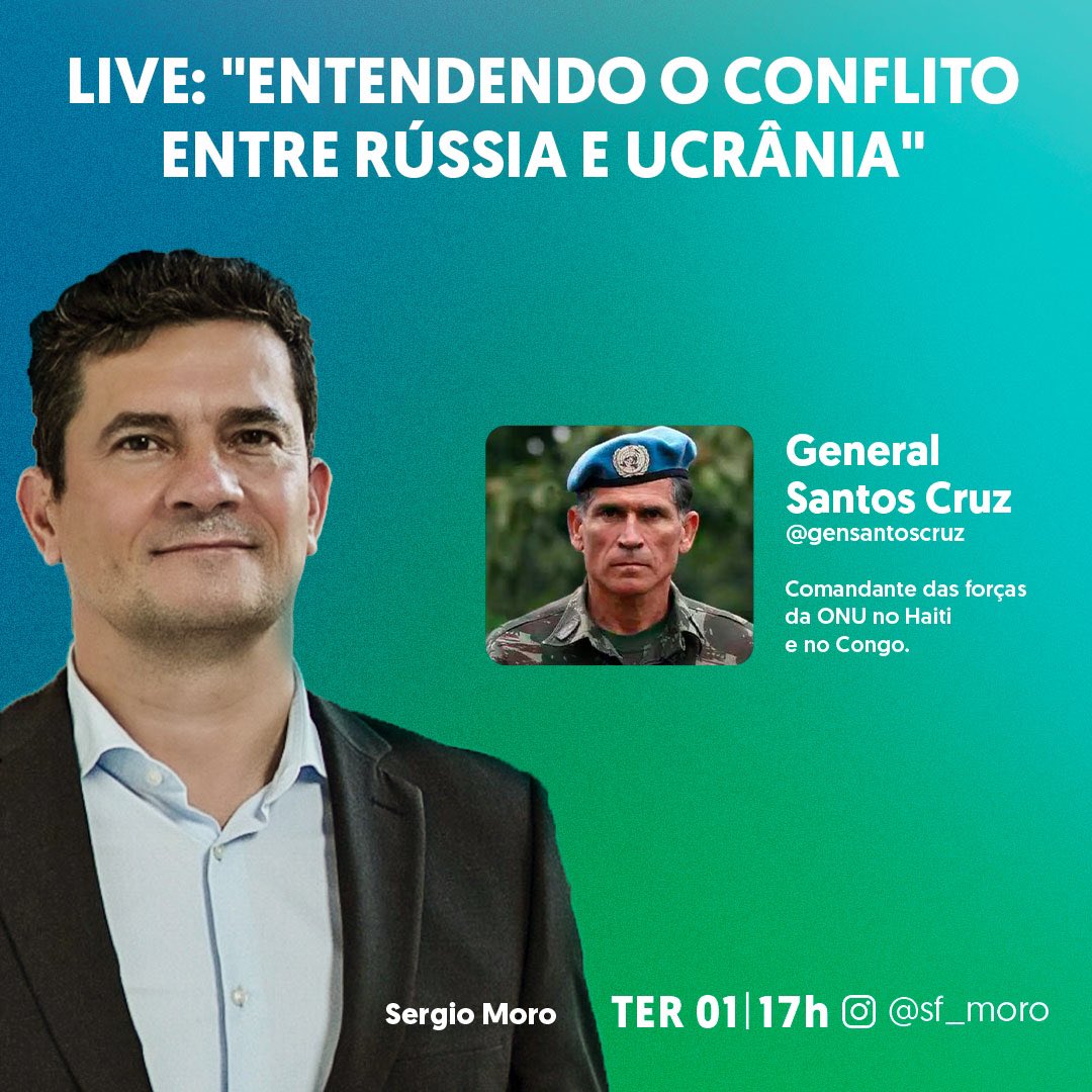 Sergio Moro on Twitter: "O @GenSantosCruz já esteve pela ONU no Haiti, no Congo e amanhã estará ...