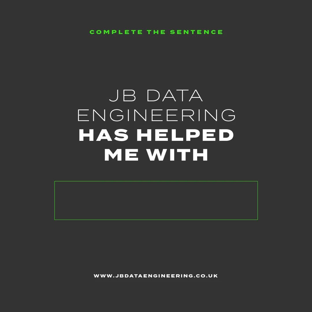 JB Data Engineering on Twitter: "How has JB Data Engineering helped you at the track? 👇 . # ...
