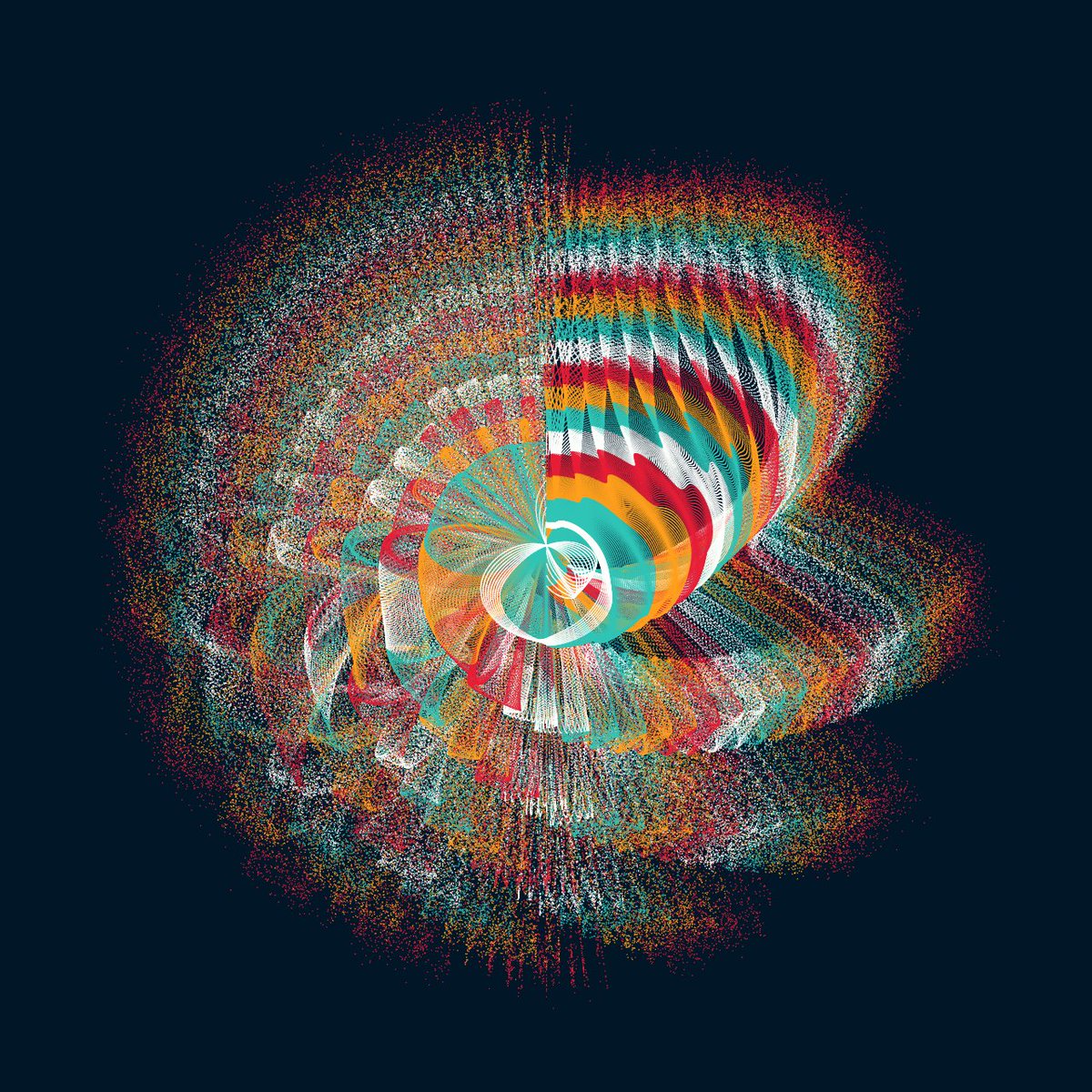 Camille Roux - Generative art on Twitter: "GM! 👋 CIRCULAR MURMURATIONS #131 https://t.co ...