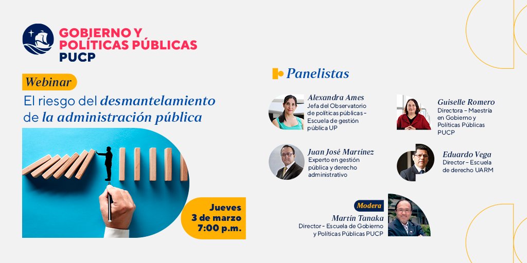 Escuela de Gobierno PUCP on Twitter: "📌 Participa del #WebinarEGPP: El riesgo del ...