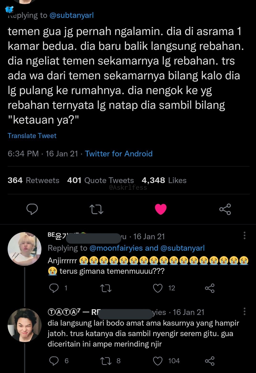 Askrlfess on Twitter: "[askrl] ajg serem bgt https://t.co/fEKAw9pLW3 ...