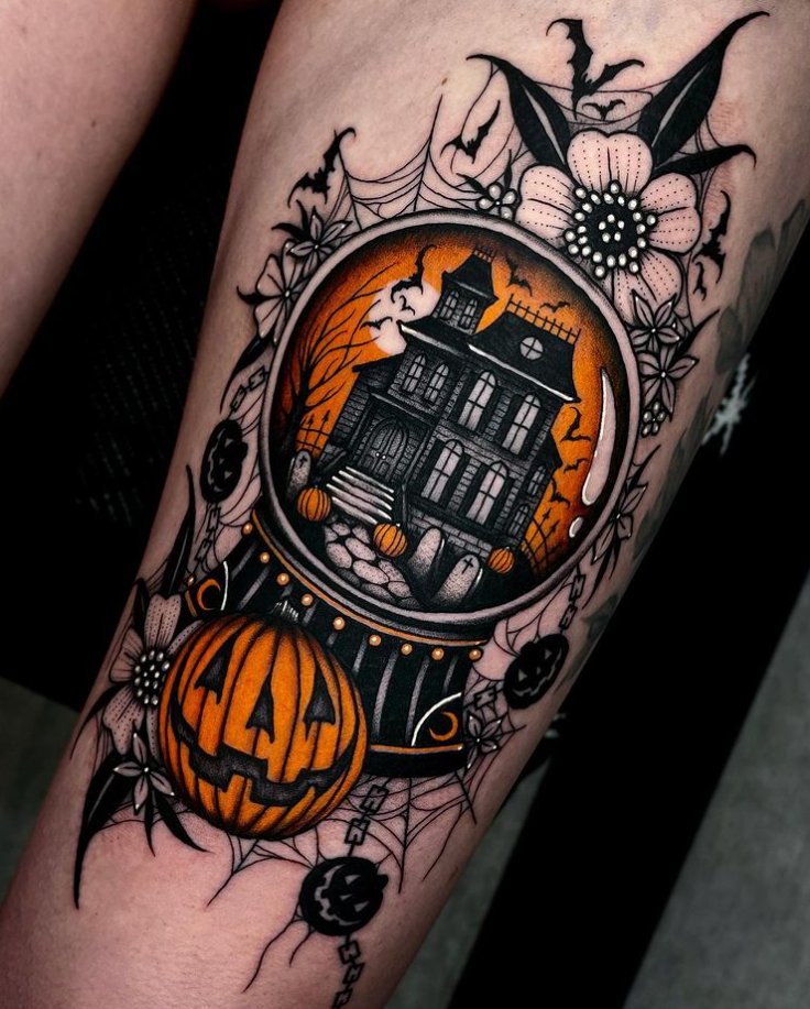 Haunted House Tattoo Designs