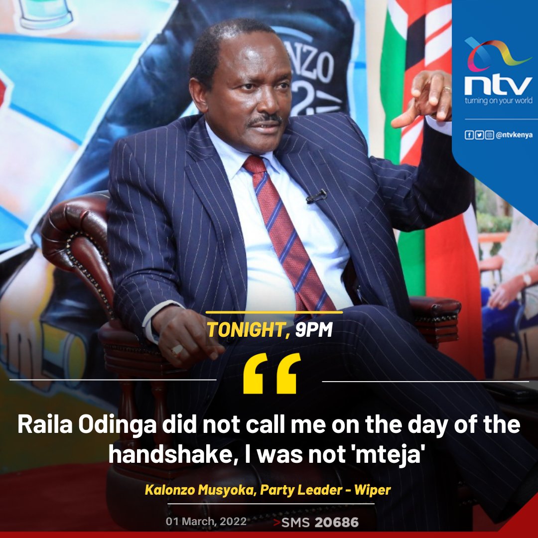 NTV Kenya on Twitter: "Kalonzo Musyoka speaks to NTV's Kennedy Murithi tonight at 9 on NTV Kenya ...
