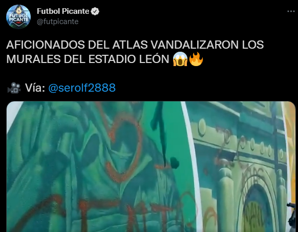 ANTI-ATLAS on Twitter: "¿Cómo se atrevieron a mancharle su mural a los llorinegros? ellos que ...