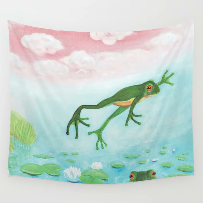 Frog Jumping Into Pond