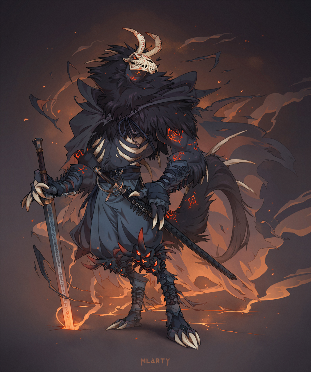 Demon Warrior Drawing