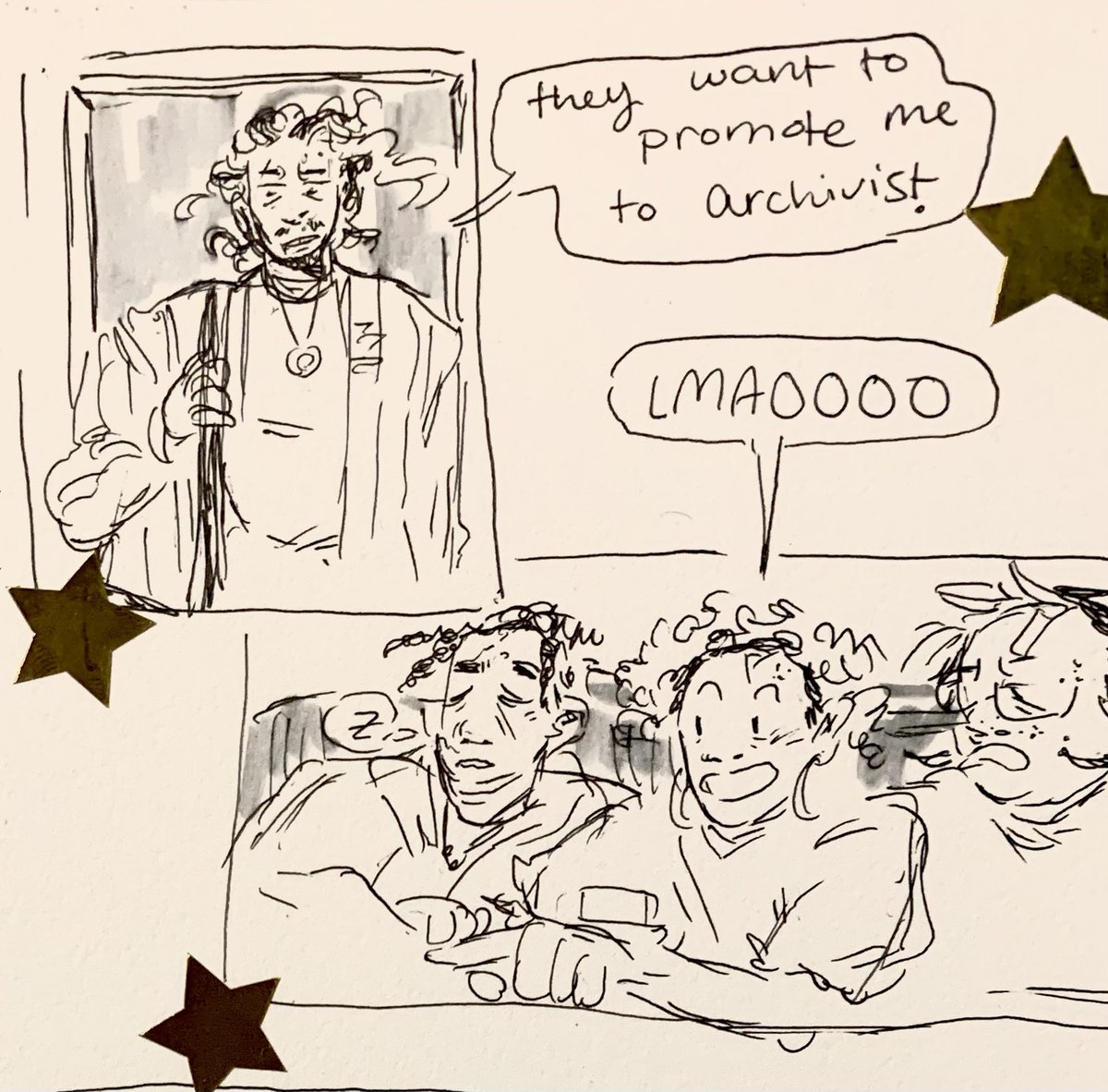 「Food $200 Data $150 Rent $830 Gold-Foil Star Stickers $3,60」boygirl ambassadorの漫画