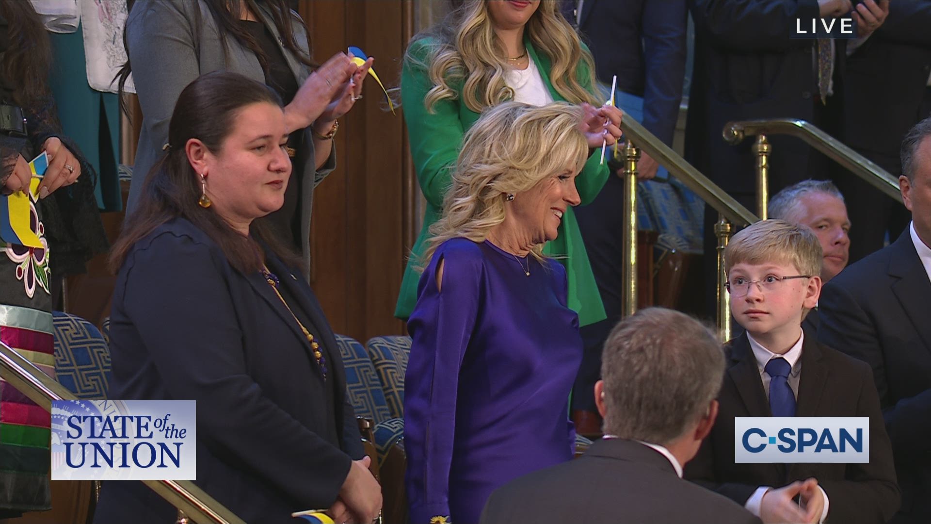 CSPAN on Twitter: ".@FLOTUS Dr. Jill Biden arrives at #SOTU2022…