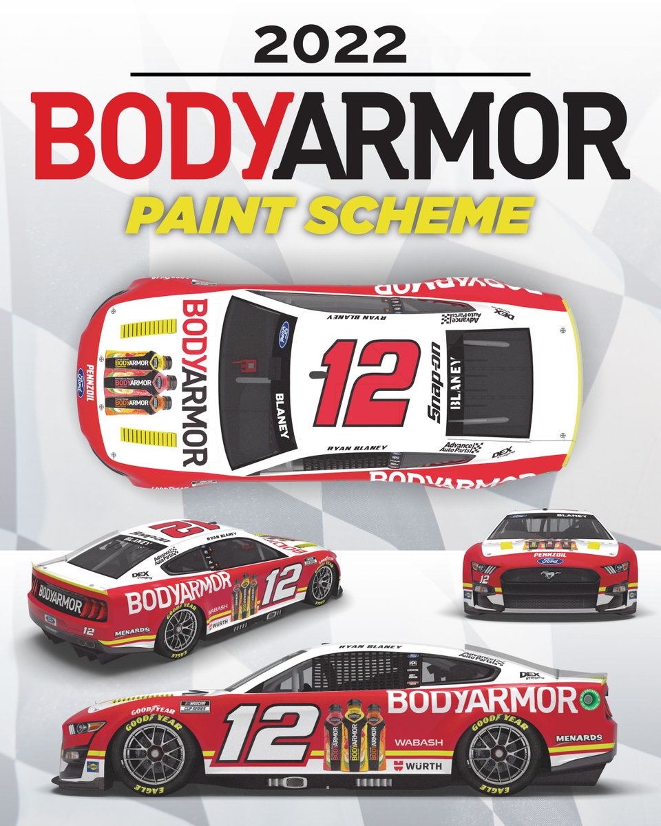Ryan Blaney's BodyArmor paint scheme for this year : r/NASCAR
