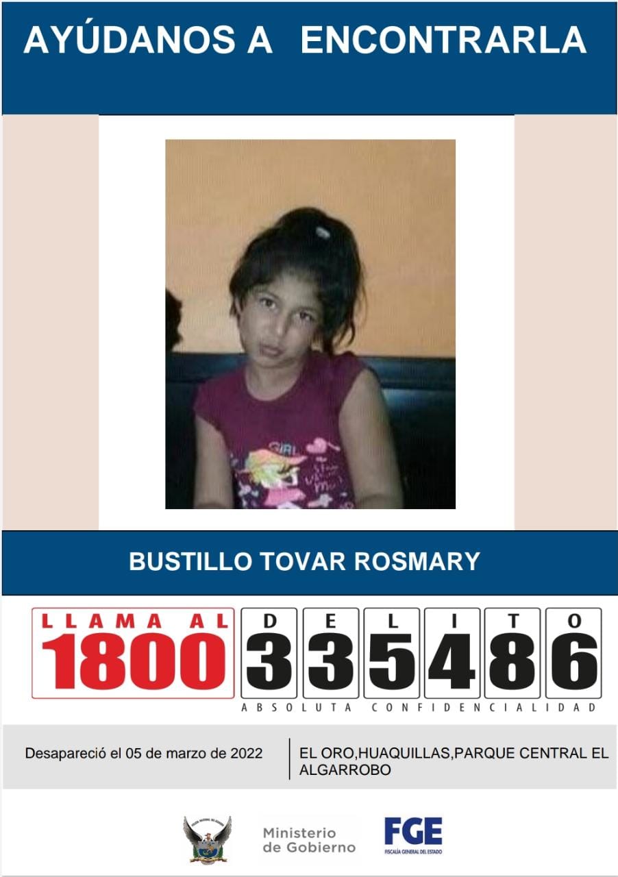 Policía Ecuador on Twitter: "AYÚDANOS A ENCONTRARLA 🙏 ROSMARY DEL CARMEN BUSTILLO TOVAR ...