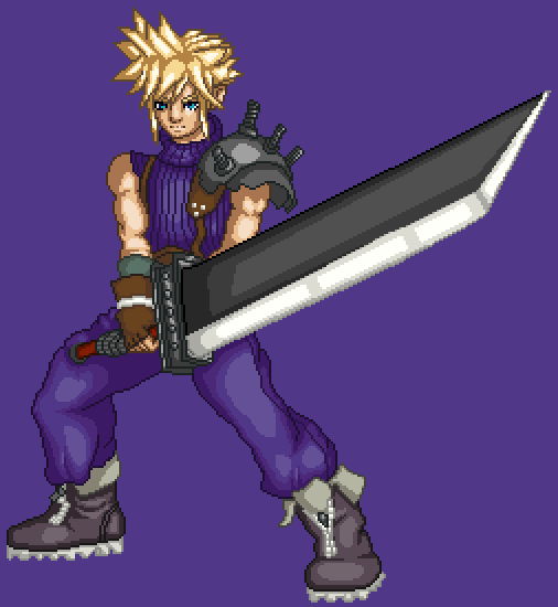 Cloud Strife Pixel Art