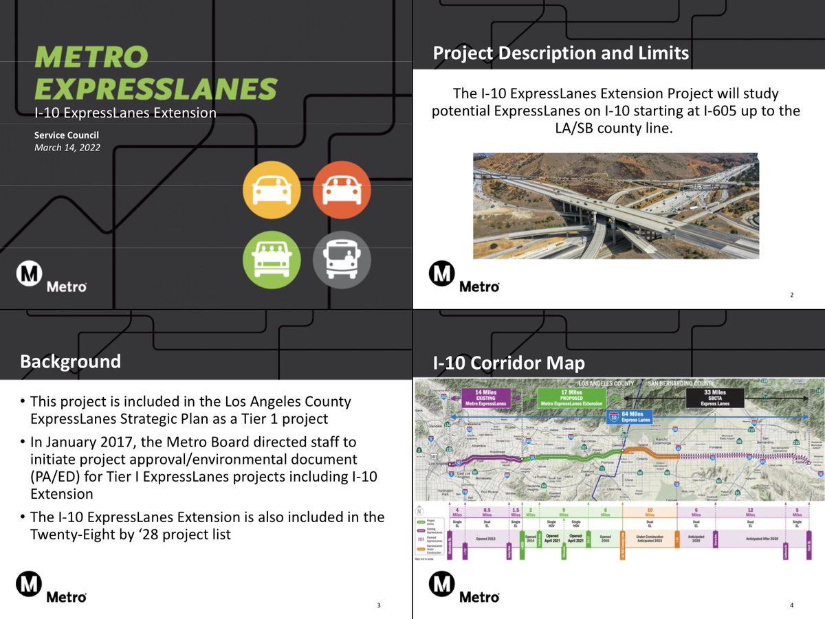 numble on Twitter: "June 2023 LA Metro update on I-10 ExpressLanes extension. Studying single ...