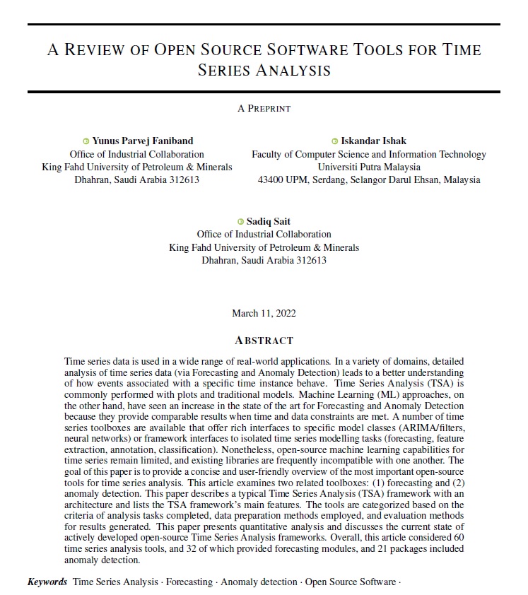 OGAWA, Tadashi on Twitter: "=> "A Review of Open Source Software Tools for Time Series Analysis ...
