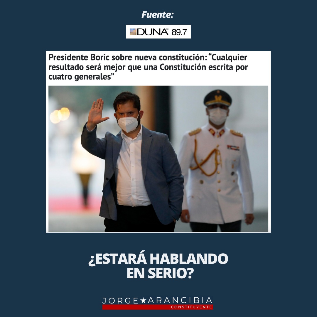 Jorge Arancibia Constituyente on Twitter: "¿Estará hablando en serio?…