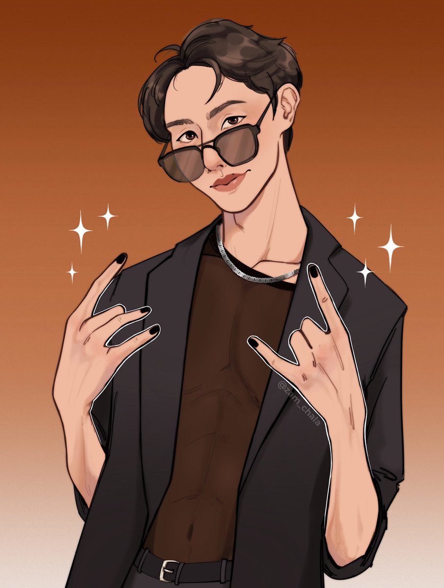「hobi with nail polish is so cool and for」|zam⁷のイラスト