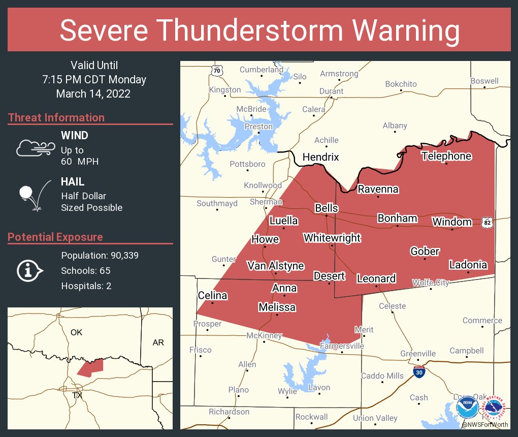 Nws Fort Worth On Twitter Severe Thunderstorm Warning Including