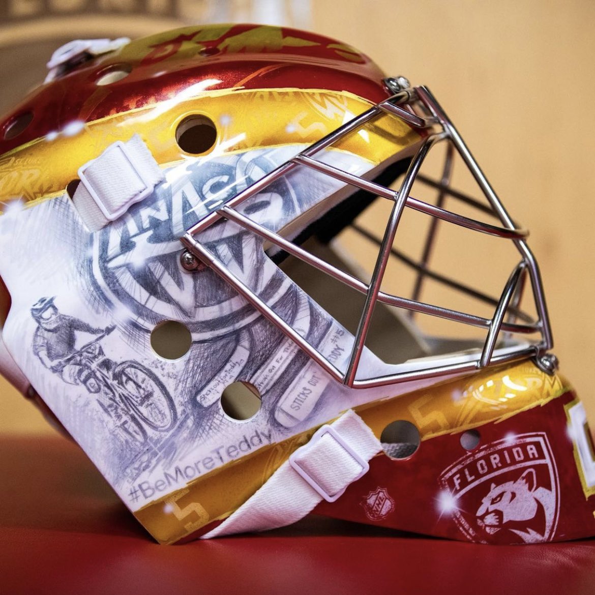 Spencer Knight with a new mask : r/FloridaPanthers