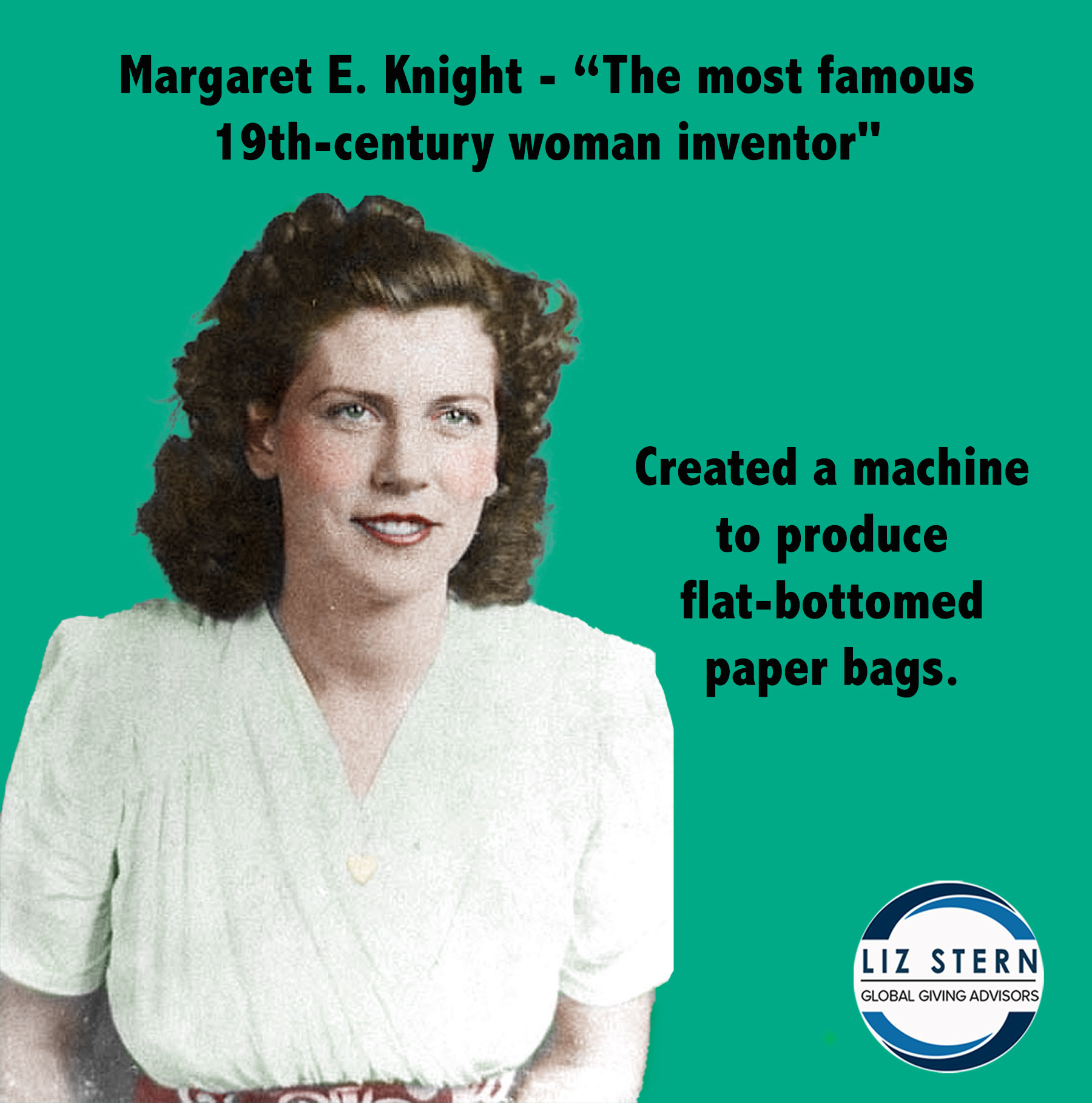 Liz Stern on Twitter: "Margaret E. Knight - Inventor, created a machine ...