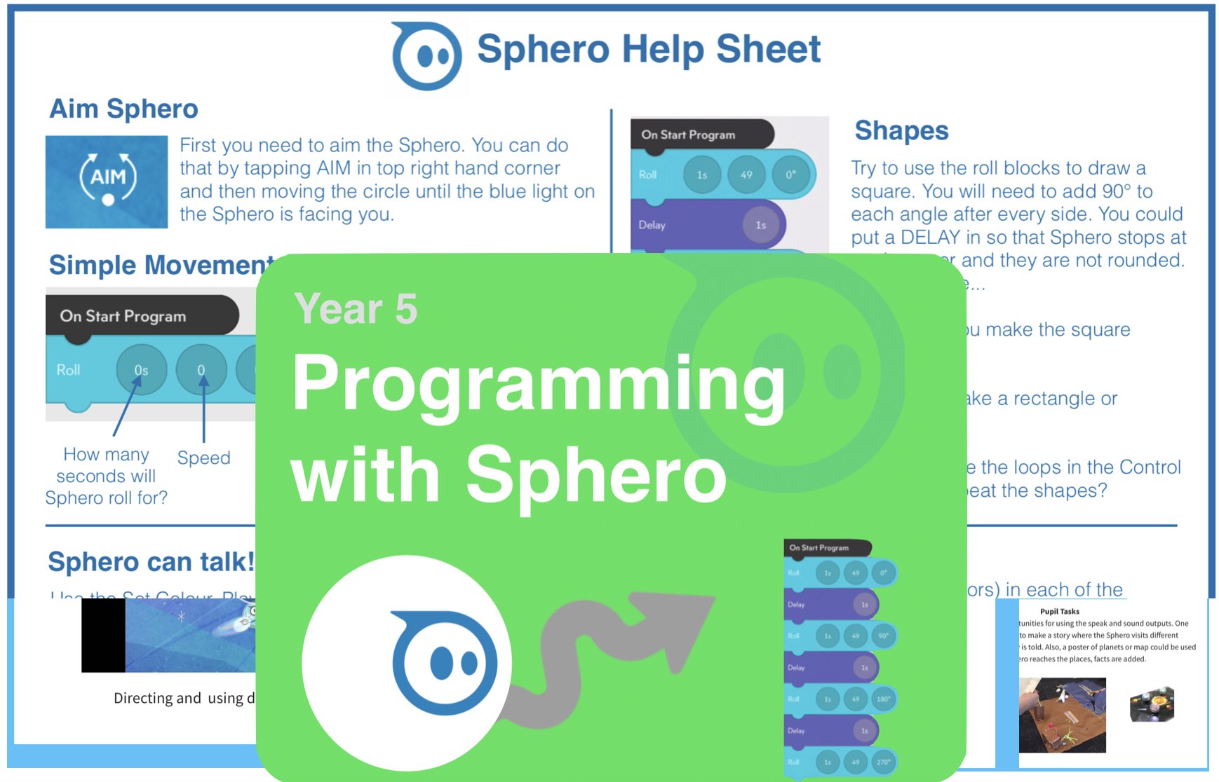 iLearn2 | Primary Computing. Made Easy. on Twitter: "Year 5 Sphero Activity Pack: A series of ...