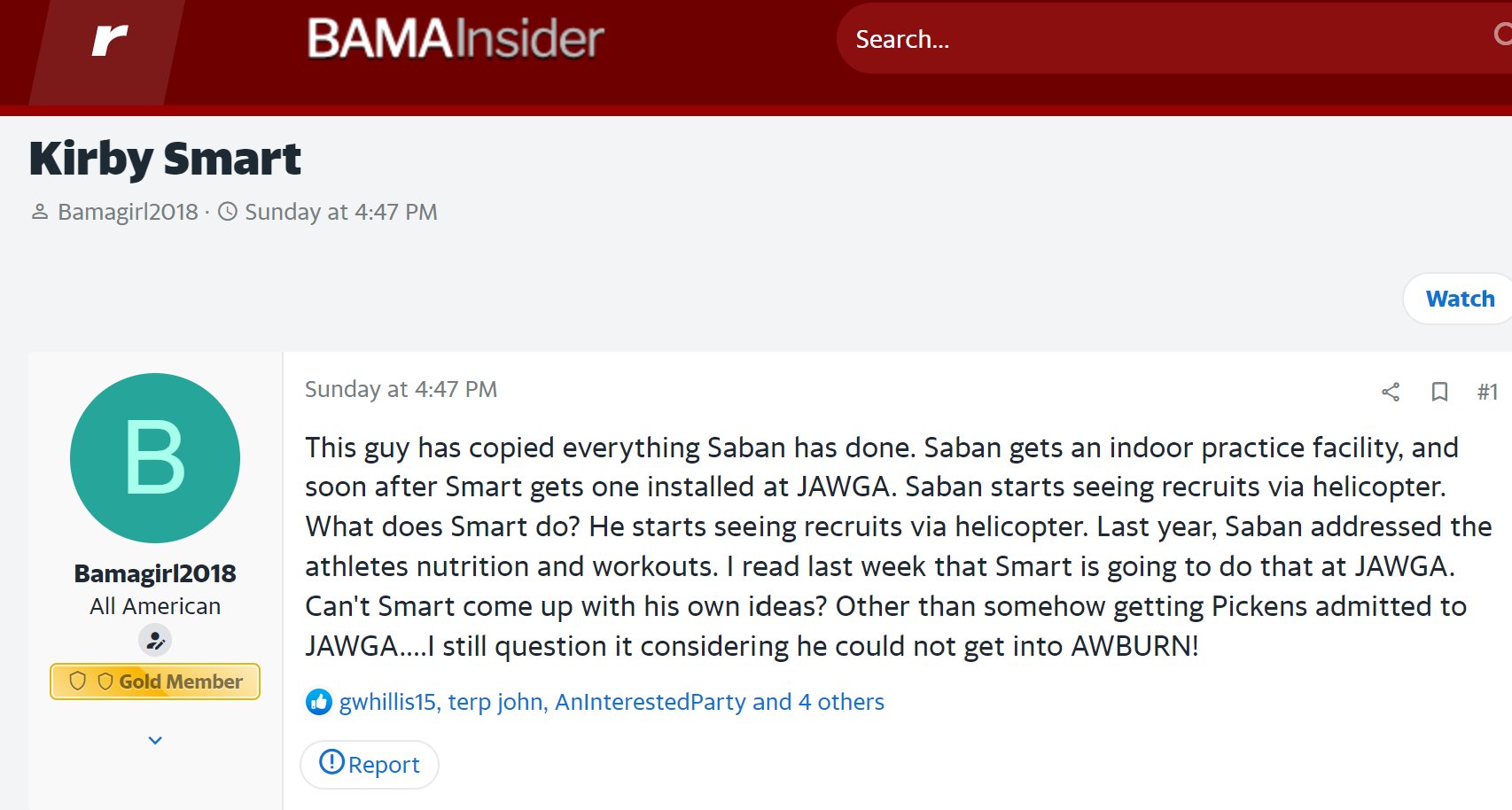 Message Board Geniuses on Twitter: "Kirby Smart needs to quit copying Nick Saban and come up ...