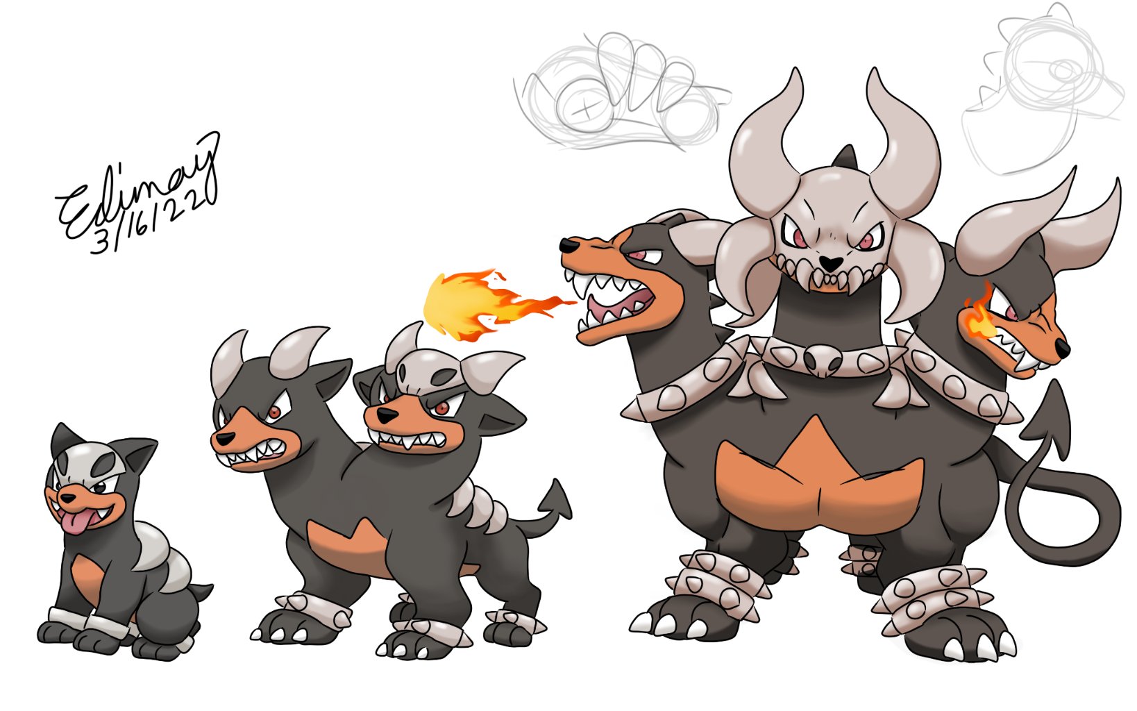 Pokemon Houndour Evolution