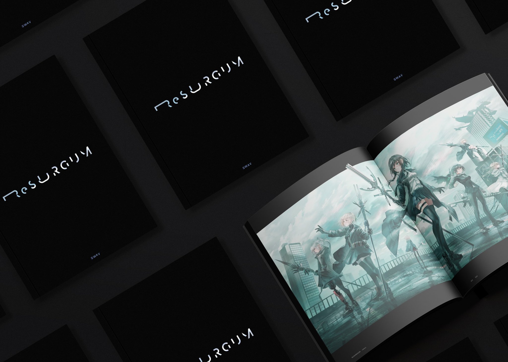 SWAV on Twitter: "初個展"ReSURGAM"にて第1作目にあたる図録を販売します。 オールブラックの高級感ある装丁に、 "ReSURGAM"の世界観を凝縮した内容となってます ...