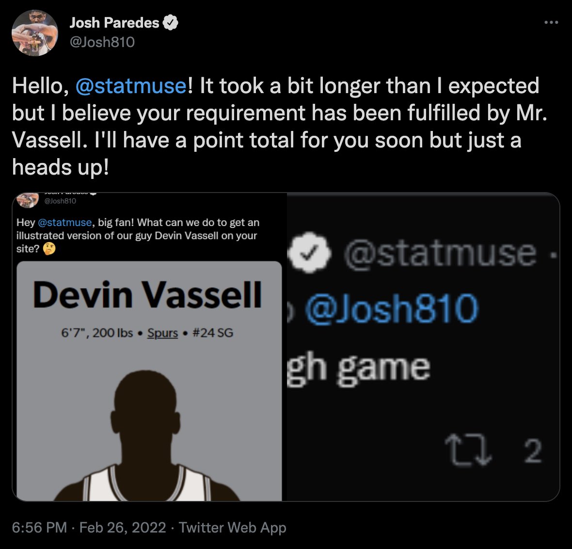 StatMuse on Twitter: "Fresh Illustration Friday: Devin Vassell (Just for you @Josh810)…