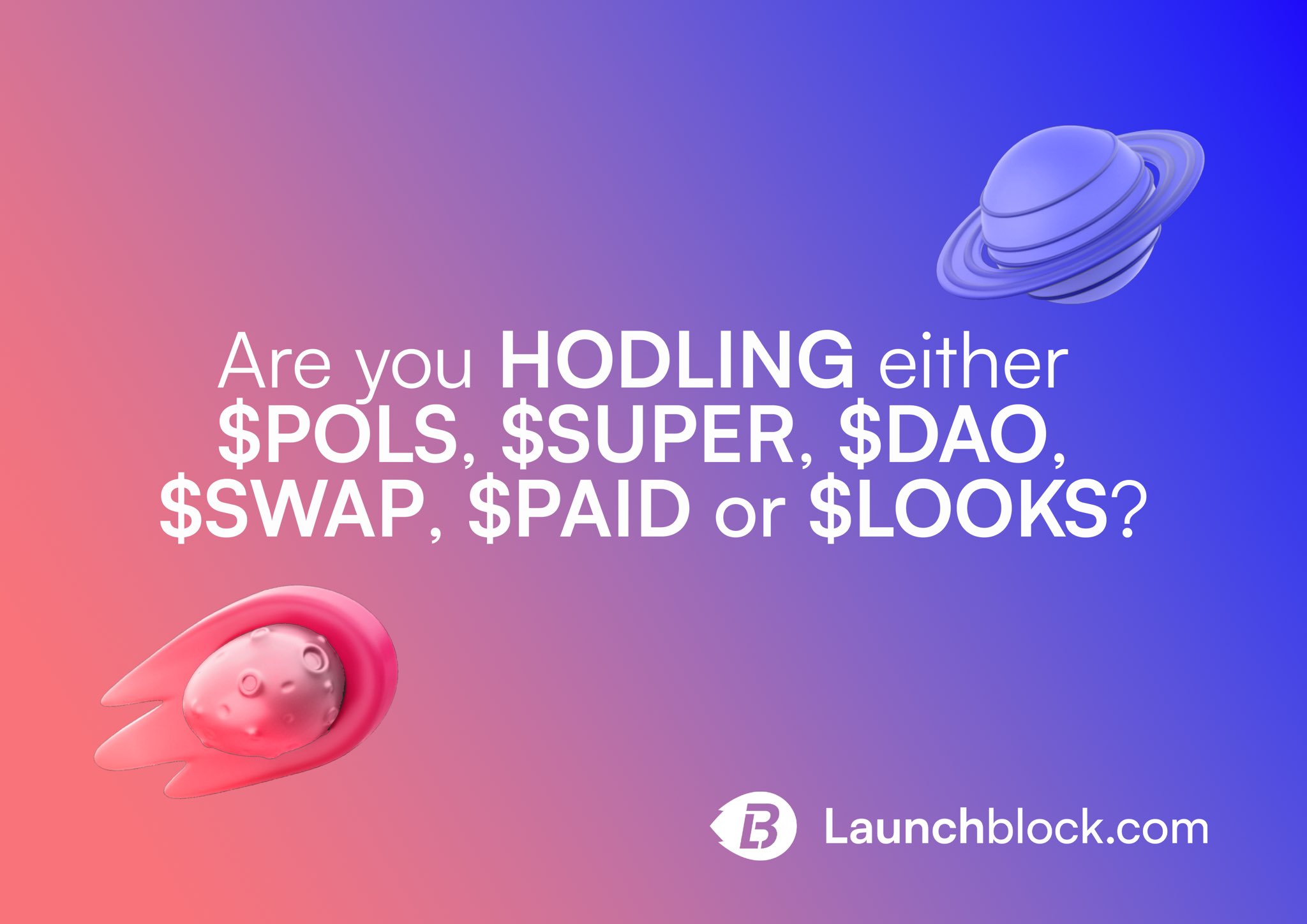 Launchblock.com on Twitter: "Who doesn’t love a guaranteed reward? 👀 🎒HODL a minimum of 150 ...