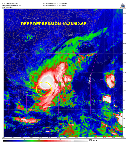 India Meteorological Department on Twitter: "Deep Depression over southwest Bay of Bengal about ...