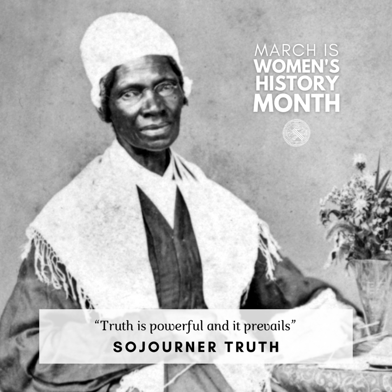 Mark Poloncarz on Twitter: "Born into slavery, Sojourner Truth became a ...