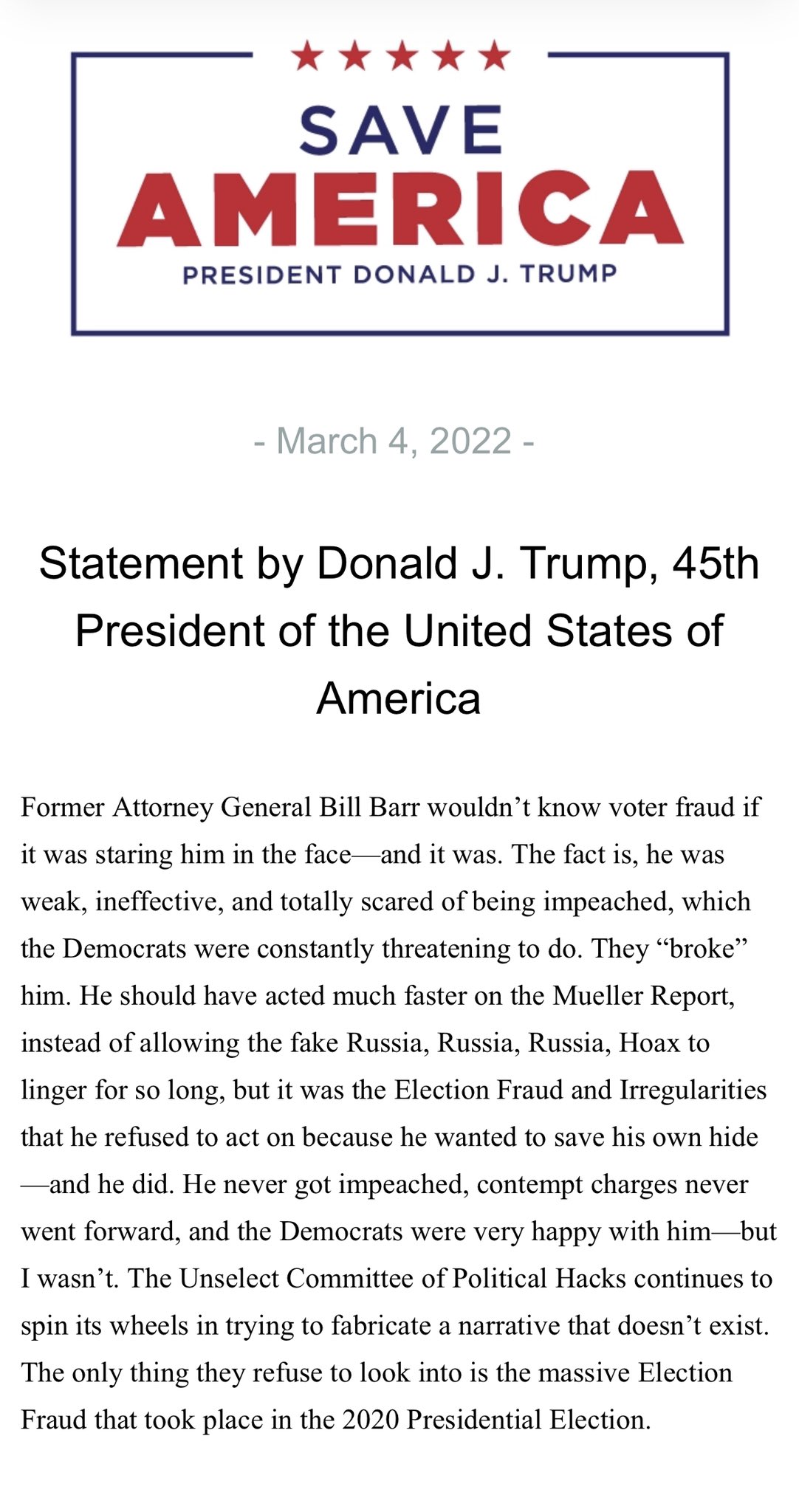 President Trump Unloads On Former AG Barr - President Trump Unloads On Former AG Barr -